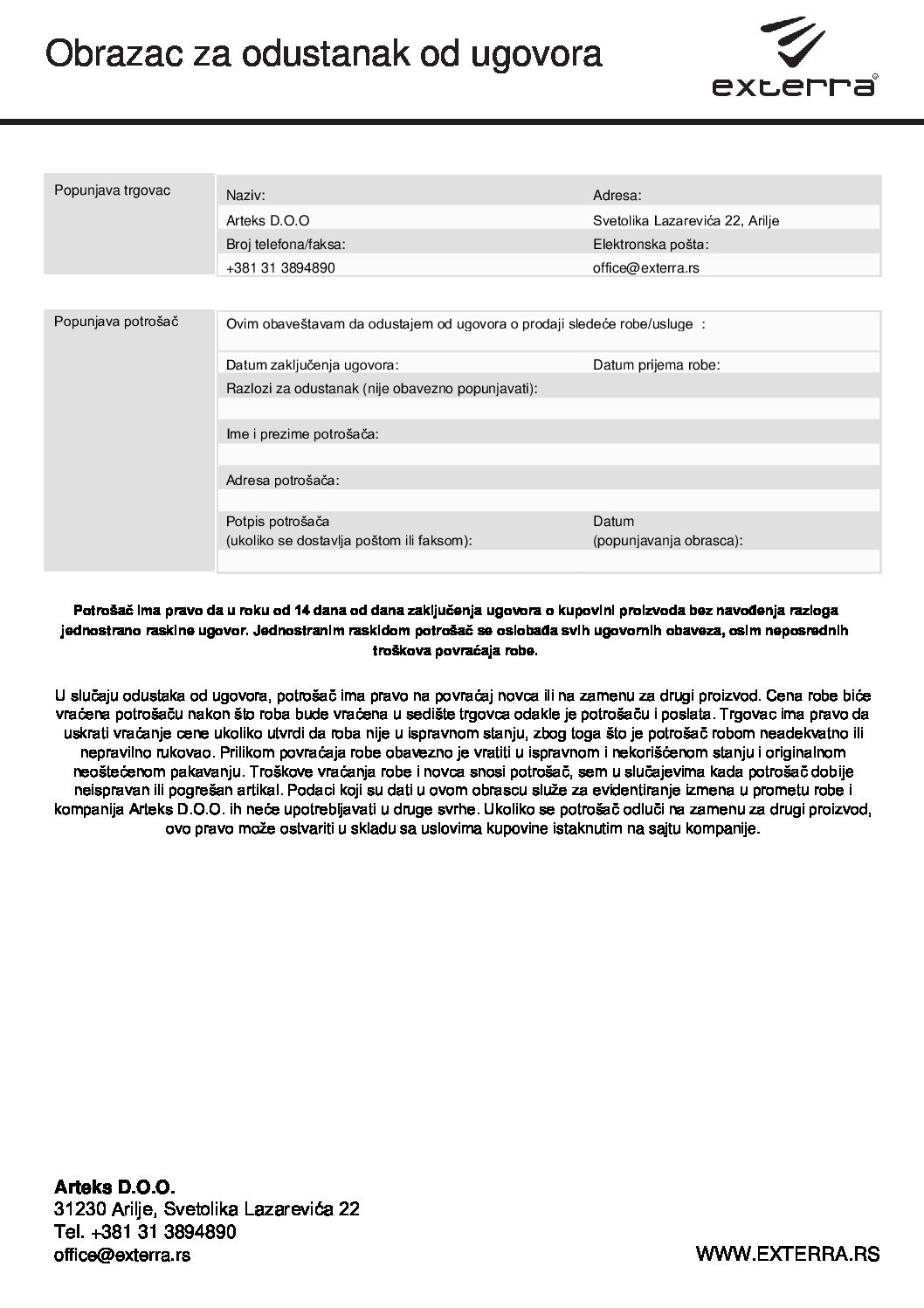 obrazac-o-odustanku-od-kupovine – Exterra Brand